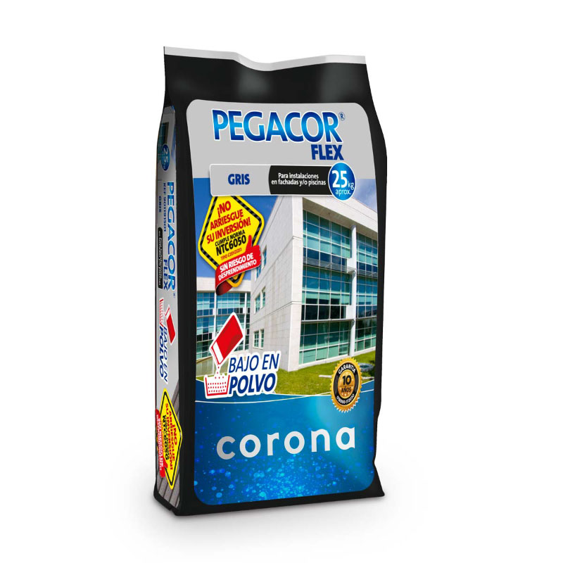Pegacor Flex 25Kg Corona | Pinturas y Yesos S.A.S